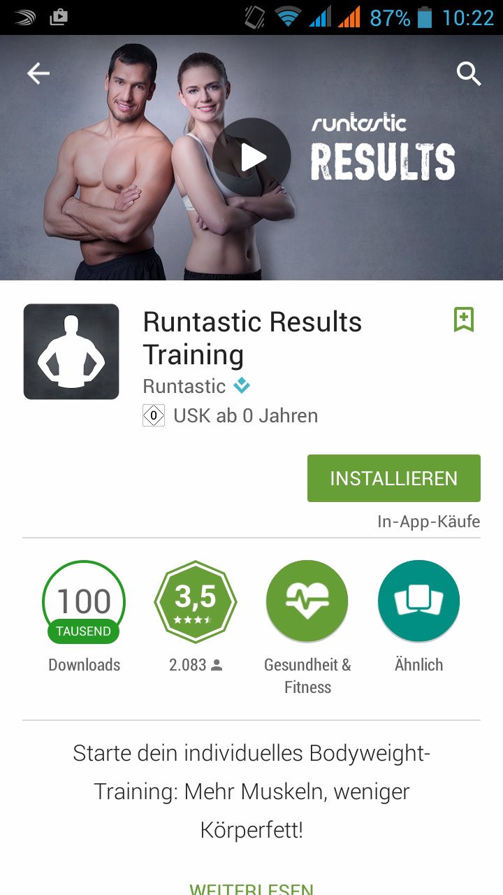 Runtastic Results: Fitness App veröffentlicht (Vergleich mit Freeletics ...